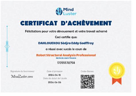 Mindluster Certificate Pdf
