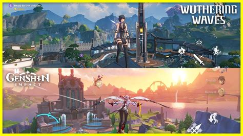 WUTHERING WAVES VS GENSHIN IMPACT MAX GRAPHICS GAMEPLAY COMPARISON ...