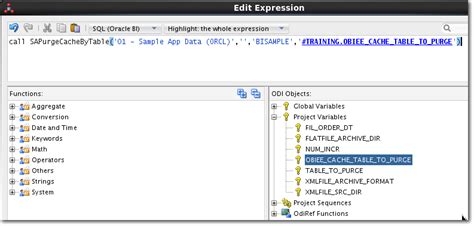 Managing The OBIEE BI Server Cache From ODI 12c