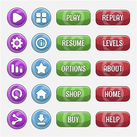set of game menu selection for rpg and adventure game 2928405 vector
