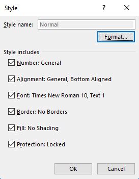 Set The Normal Style In Excel