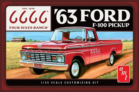 Amt 1963 Ford F 100 Pickup Four Sixes Ranch 1 25 Scale 1559 • Canadas
