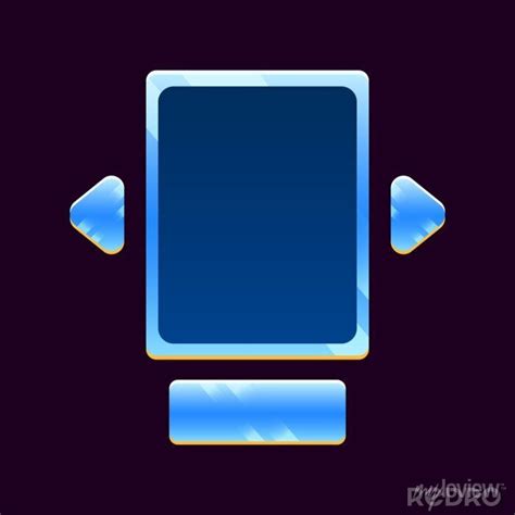 Set Of Golden Space Game Ui Board Pop Up For Gui Asset Elements Posters For The Wall • Posters