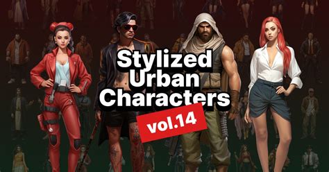 Unique Stylized Urban Civilian Characters Portraits Hand Paint Full Unique Stylized Urban Civilian Characters Portraits Hand Paint Full