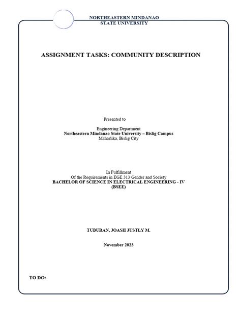 Assignment Tasks Tuburan Joa Pdf Leadership