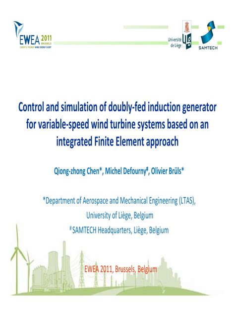 Control And Simulation Of Doubly Fed Induction Generator For Variable
