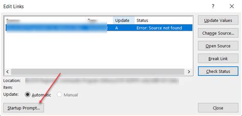 How To Disable Link Update Pop Up Message In Excel Excelnotes