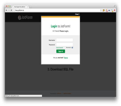 Apache Hive Export Data Management Apps Jotform
