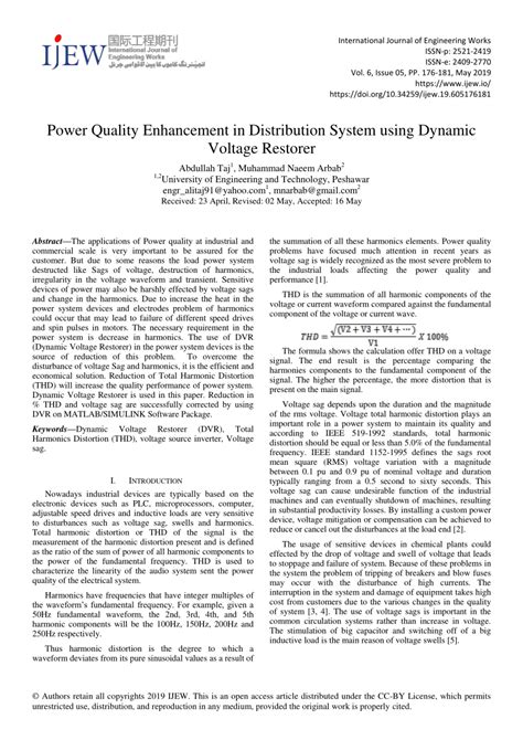 pdf power quality enhancement in distribution system using dynamic