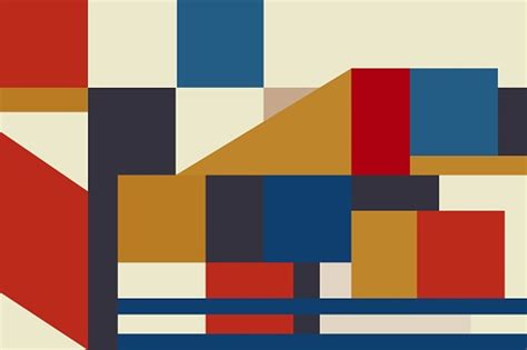 보하우스와 몬드리안 스타일의 매끄러운 추상 벡터 기하학적 패턴 디자인 밝고 현대적인 색상 배경 인쇄 아트 워크 및 벽지