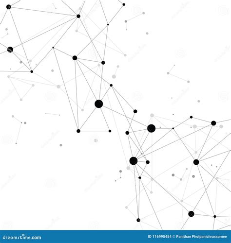 Network Connecting Dot Polygon Background Concept Of Network Business Connecting Molecule