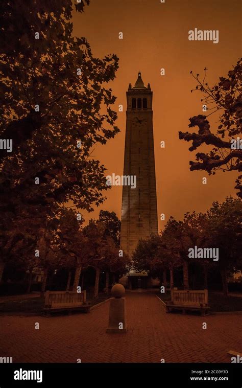 The Campanile Clock Tower On The Campus Of Uc Berkeley Taken At 10 Am When Smoke From The