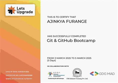 Git Github Learning Skilldevelopment Versioncontrol Ajinkya Furange