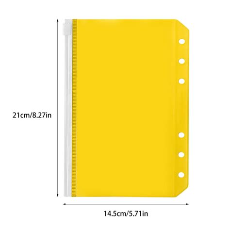 Badu Bg Джобове за класьори A5 A6 Pvc чанта за класьори цветни папки с цип за 6 пръстена калъф