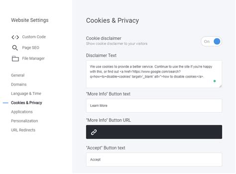 Cookies Disclaimer How To Enable Disable FunnelRun Knowledge Base