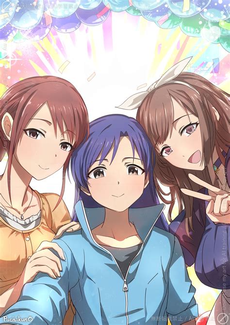 Kisaragi Chihaya Tsukioka Kogane And Mifune Miyu Idolmaster And 3