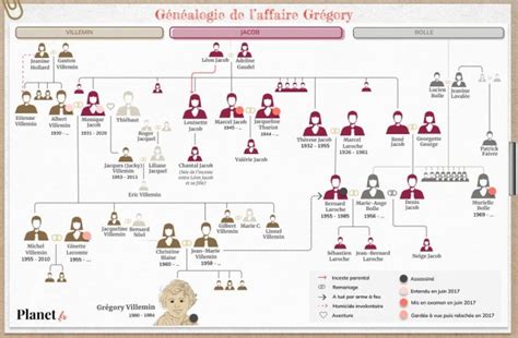 Affaire Grégory : l'arbre généalogique complet des familles Villemin, Jacob, Bolle et Laroche