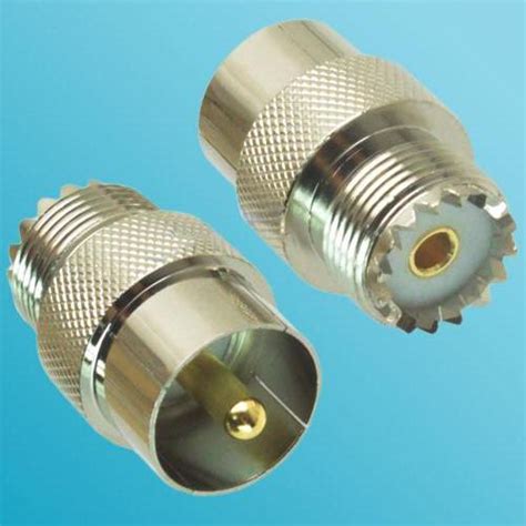 UHF SO Female To UHF Male Quick Push On RF Adapter