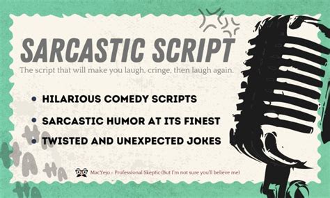Write Comedy Sarcastic And Humorous Scripts For Your Needs By Macyejo Fiverr