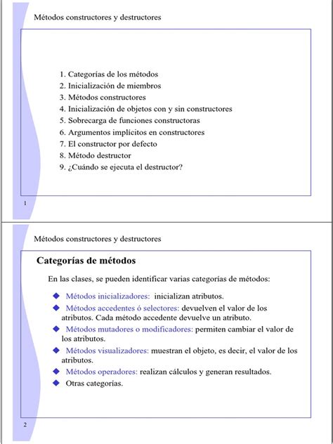 Constructores Y Destructores Pdf Constructor Programación