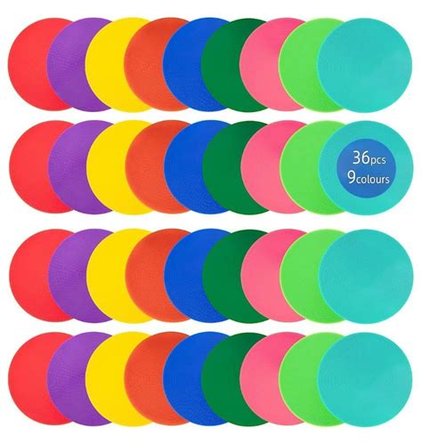 Aryjmz 스팟 마커 229cm9인치 미끄럼 방지 고무 바닥 플랫 필드 콘 폴리 도트 축구 농구 스포 티몬