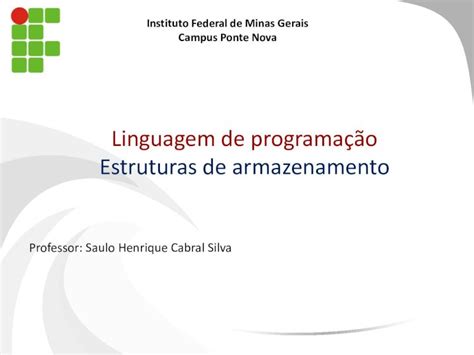 Pdf Linguagem De Programação Estruturas De Armazenamento · Vetores