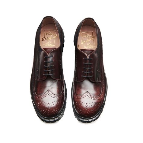 Burgundy Rub Off Steel Toe American Brogue Solovair Ireland