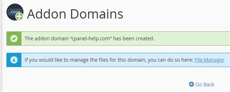 Creating Addon Domains Cpanel Help