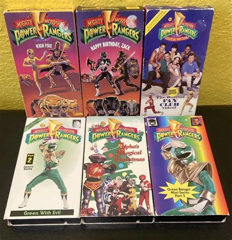 Mighty Morphin Power Rangers Vhs Lot 6 £1238 Picclick Uk