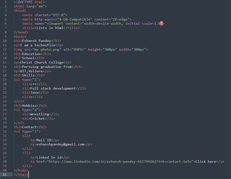 eshansh pandey on linkedin html problem 3 creating your portfolio