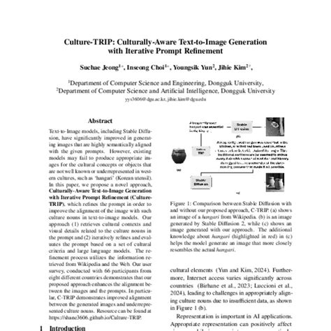 Culture Trip Culturally Aware Text To Image Generation With Iterative Prompt Refinement Acl
