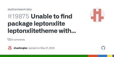unable to find package leptonxlite leptonxlitetheme with 3 2 0 rc 1
