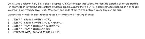 Solved Q4 Assume A Relation Rabc Is Given Suppose