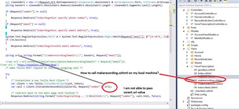 Mvc 4 Error In Twilio Voice Transcription On Local Machine