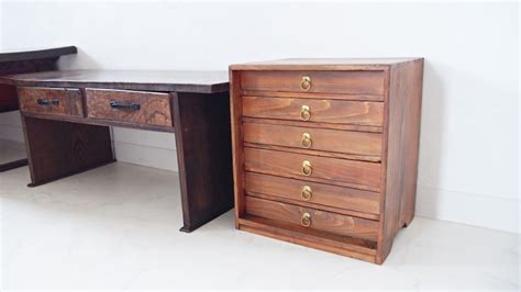 A Japanese Vintage Desktop Classifier Chest With 6 Drawers Etsy