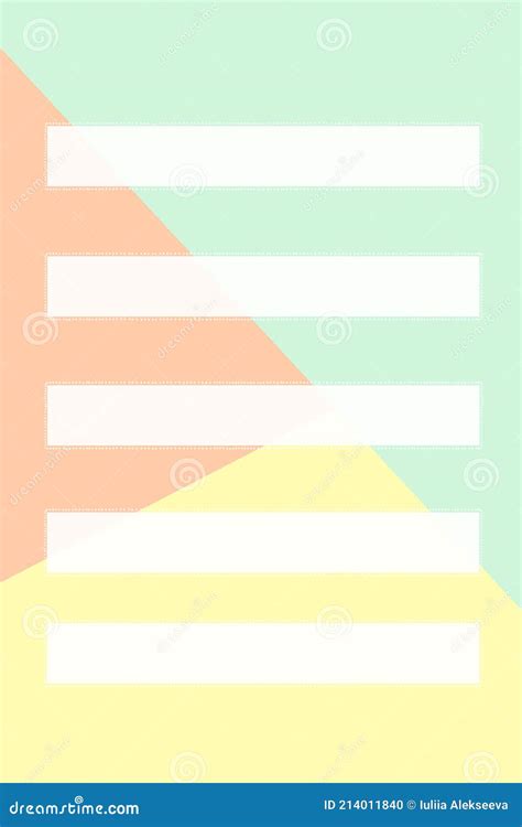 Five Rectangular Cards Made Of White Paper With A Dotted Border And One
