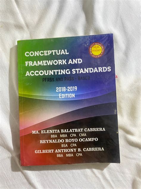 Conceptual Framework And Accounting Standards 2018 2019 Edition Ocampo Cabrera And Cabrera