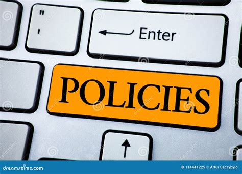 Handwriting Text Policies Concept Meaning Business Company Or