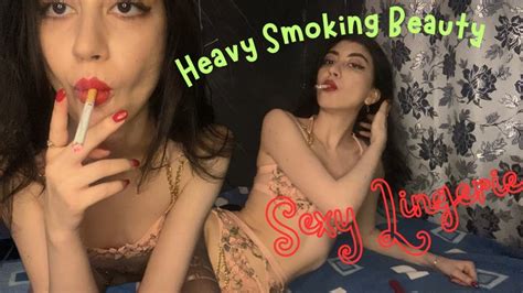 Heavy Smoking Beauty In Lingerie Smoking Gangsta Clips Sale