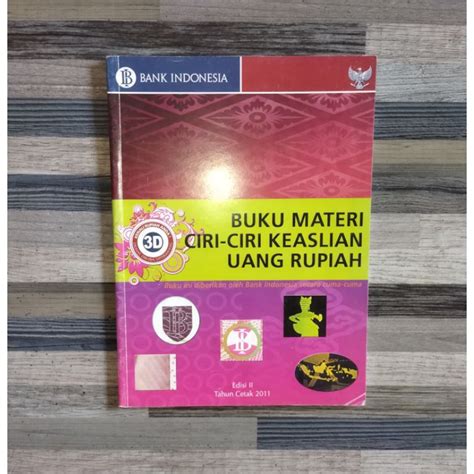 Jual Buku Materi Ciri Ciri Keaslian Uang Rupiah Shopee Indonesia