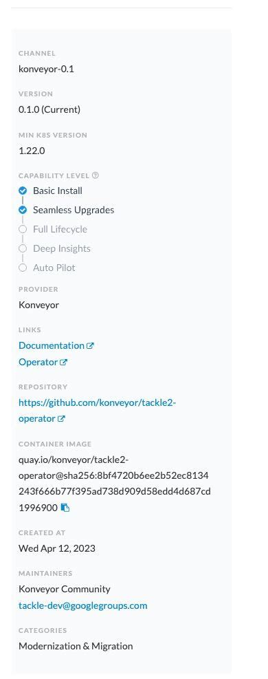 update operator metadata for maintainers from tackle dev to konveyor dev