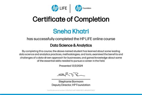 sneha khatri on linkedin datascience analytics certification