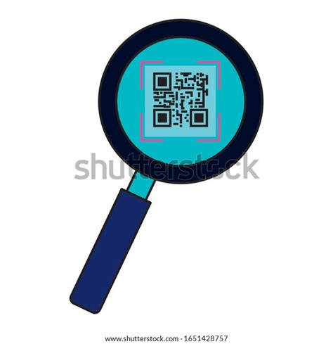 Classic Qr Code Magnifying Glass Vector Stock Vector Royalty Free 1651428757 Shutterstock