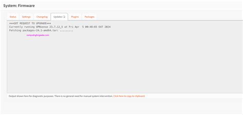 How To Update Opnsense From Web Ui Or Terminal Console Computingforgeeks