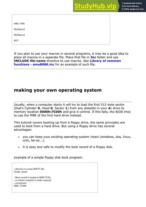 8086 Assembler Tutorial For Beginners Part 1 Pdf