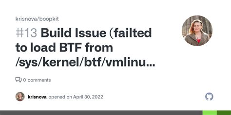 build issue failted to load btf from sys kernel btf vmlinux invalid