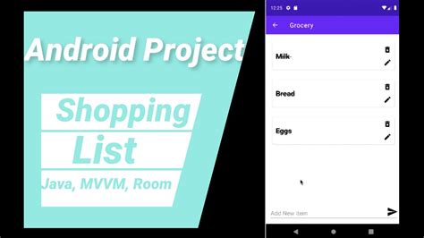 Project#1 Android Shopping List in Java using MVVM, Room(CRUD), RecyclerView, LiveData | 2021 ...