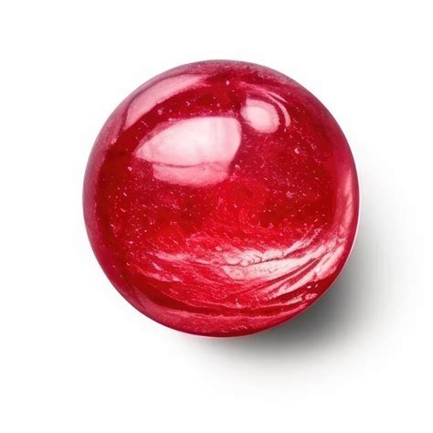 Premium Photo A Red Shiny Object With A Silver Dot On It