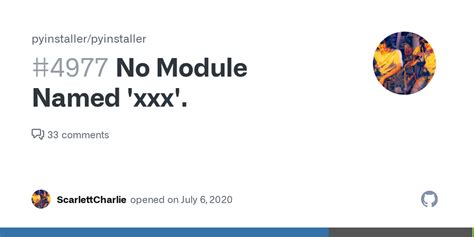 No Module Named Xxx · Issue 4977 · Pyinstallerpyinstaller · Github