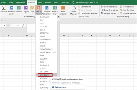 Isoweeknum Function How To Get The Week Number In Excel Wall Street